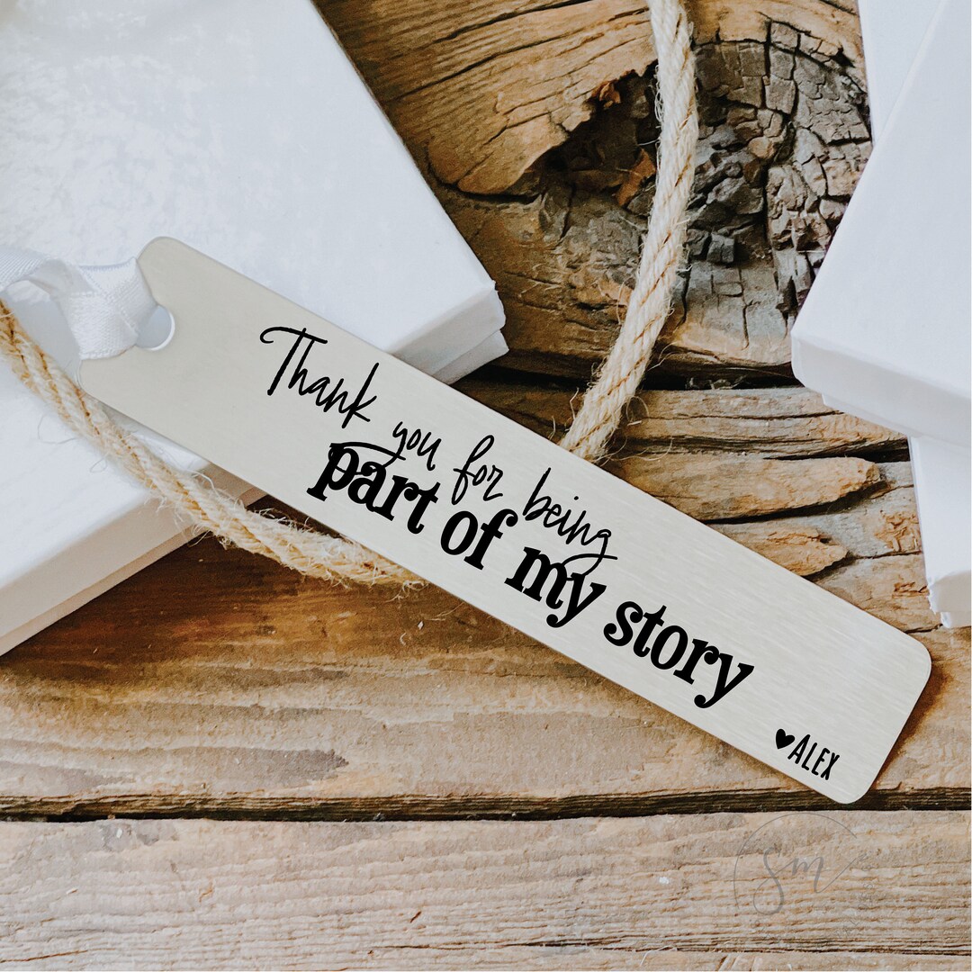My Story Bookmark Personalized Bookmark Thank You for Him Gift for Her ...