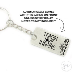 Gift Personalized Teacher Gift Teacher Keychain Gift for Teacher ...