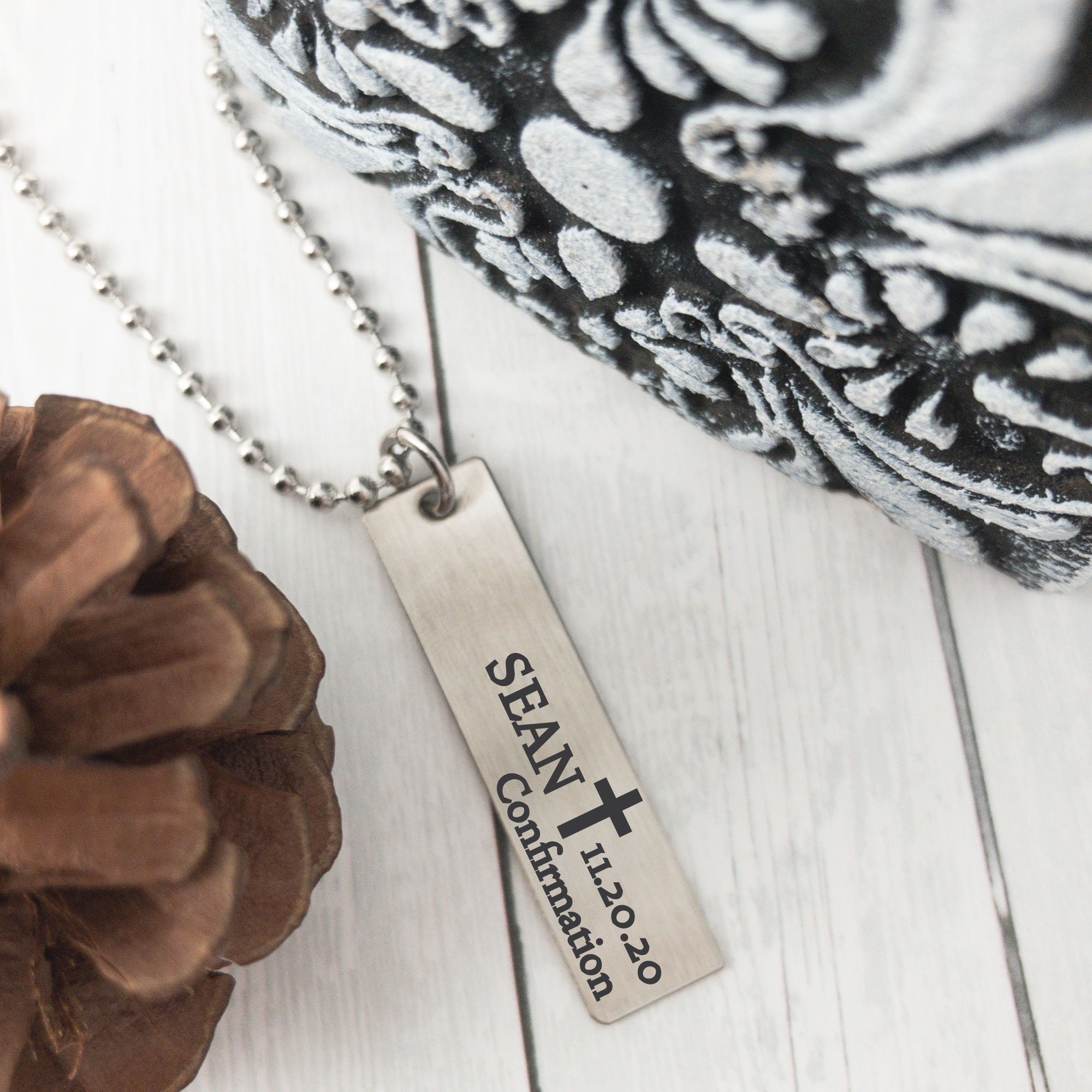 Personalized Boys Confirmation Necklace For Boy Confirmation | Etsy