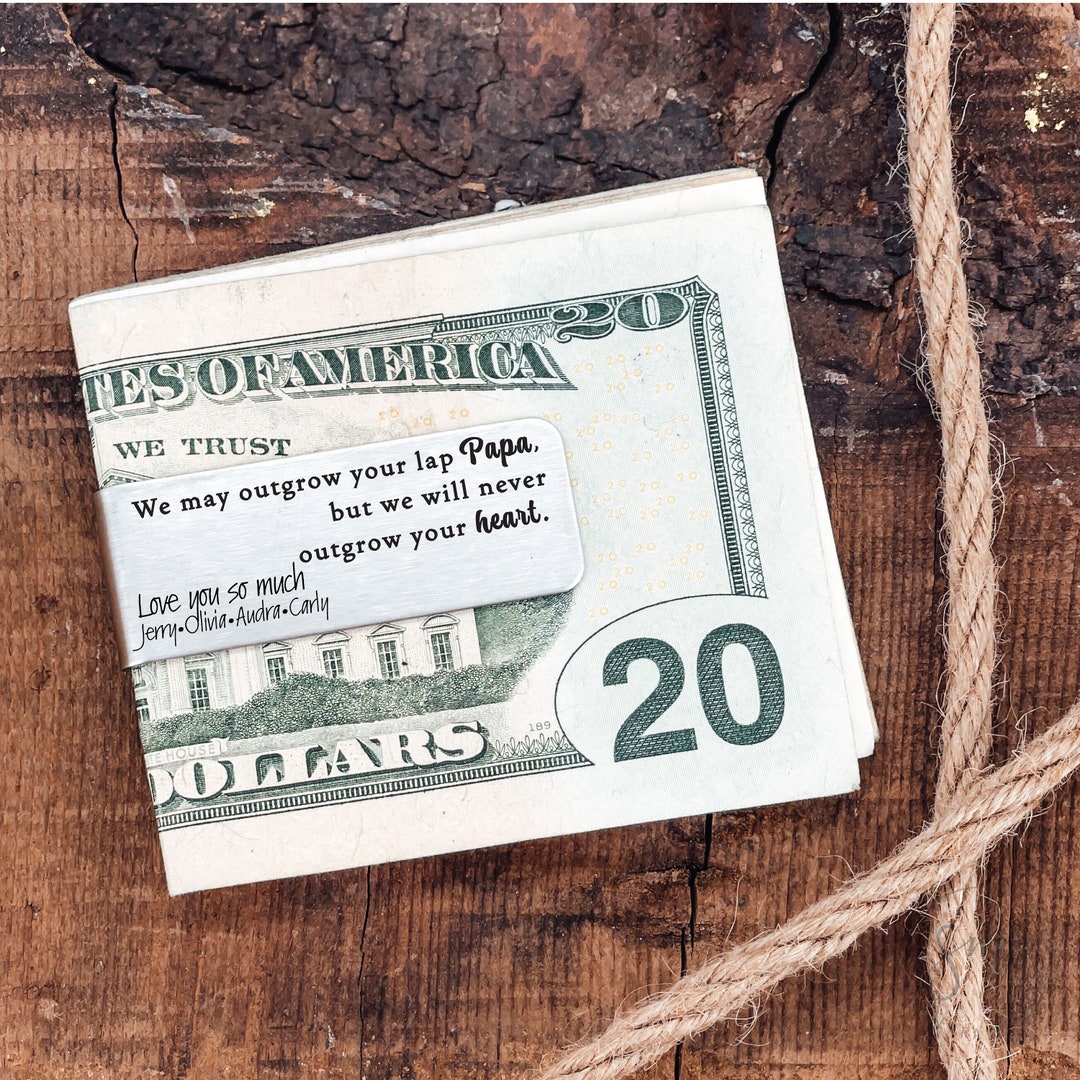 We Love Papa Money Clip Personalized Only the Best Dad Get Promoted to ...