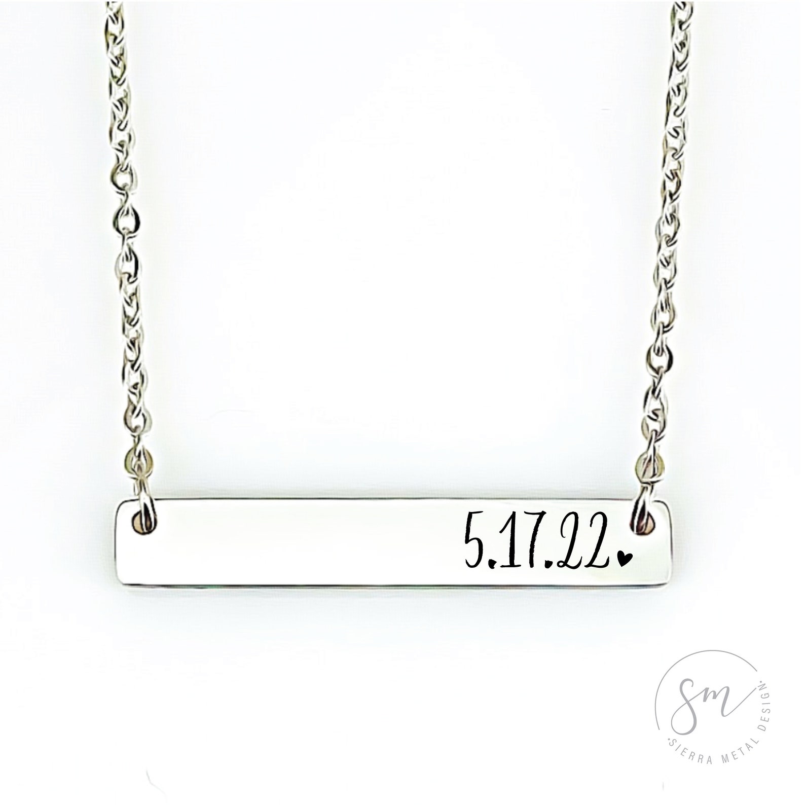 Personalized Date Necklace Personalized Necklace Wedding Date - Etsy