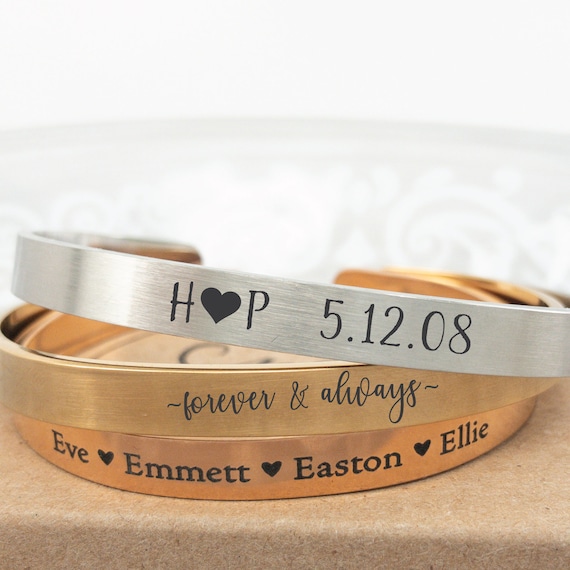 Custom Cuff Personalized Cuff Custom Jewelry Custom for Her | Etsy
