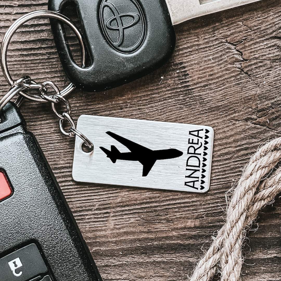 Personalized Airplane Keychain Gift for Flight Attendant - Etsy