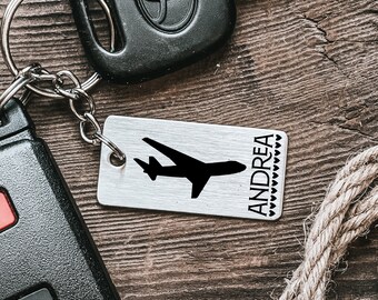 Pilot Est. Penny Keychain, Pilot Keychain, Gift for Pilot, Airplane ...