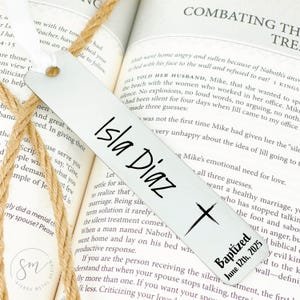 Personalized Baptism Bookmark Gift Idea for Friend Sister Bookmark ...