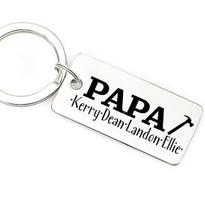Personalized Papa Gift Hammer Keychain Grandpa Hammer Fathers - Etsy