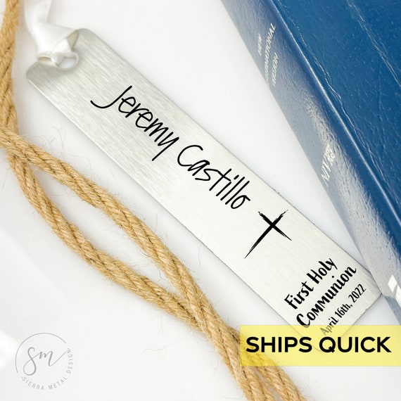 First Communion Bookmark Gift First Holy Communion Bookmark - Etsy