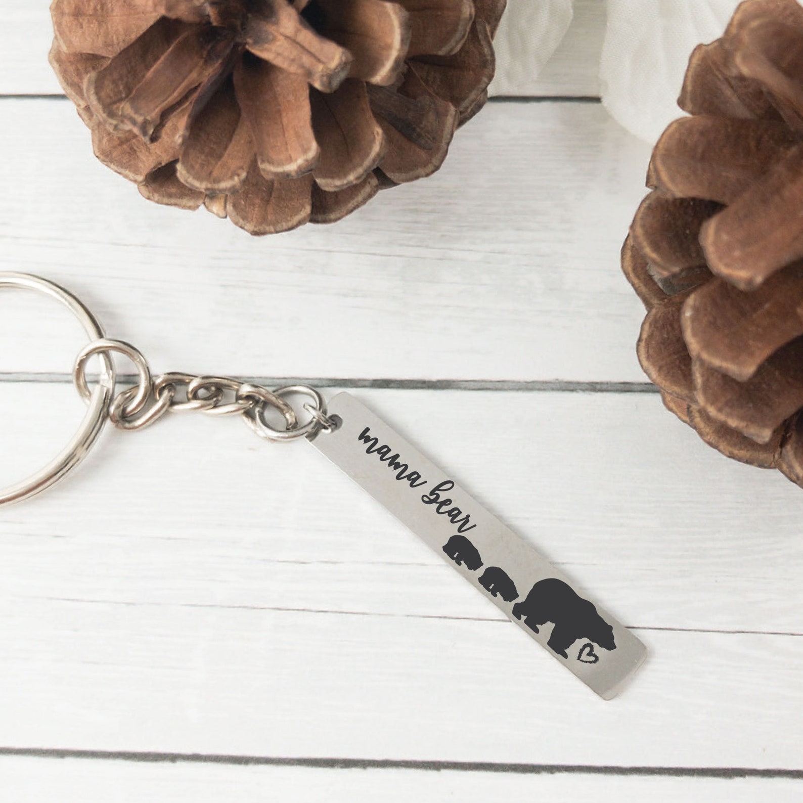 Mama Bear Keychain Mama Keychain Gift for Mama Bear Gift Idea | Etsy