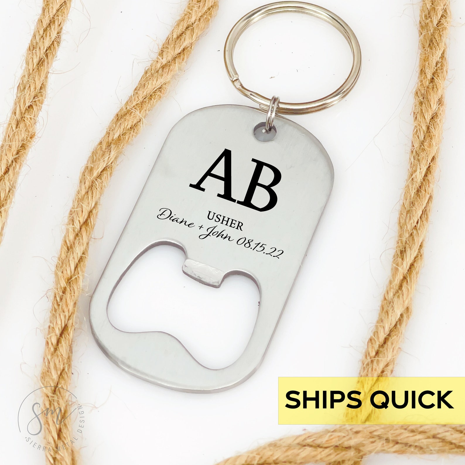 Gift Personalized Usher Gift Bottle Opener Keychain Gift Idea - Etsy