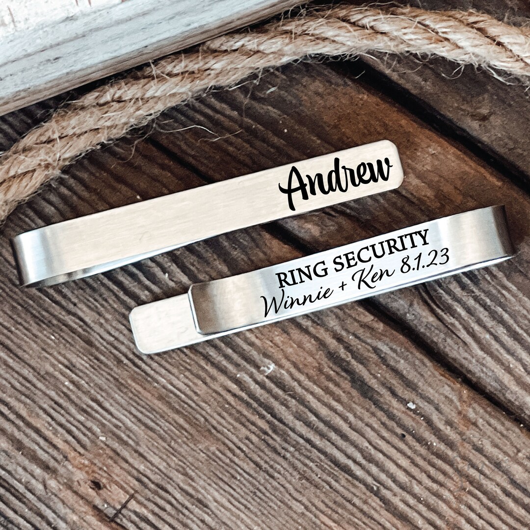 Ring Security Tie Clip Personalized Ring Security Tie Bar - Etsy