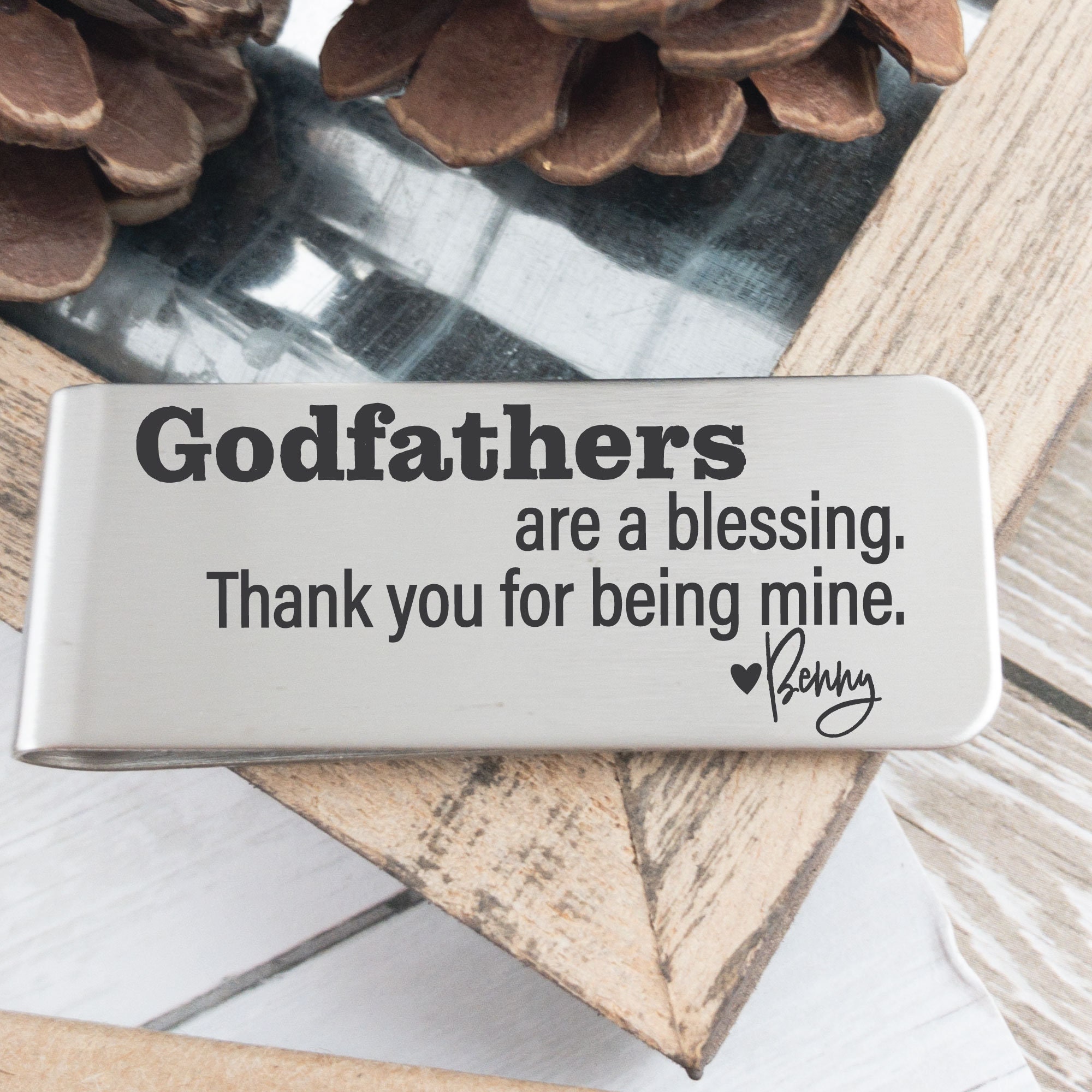 Godfather Are A Blessing Money Clip Thank You For Being Mine | Etsy