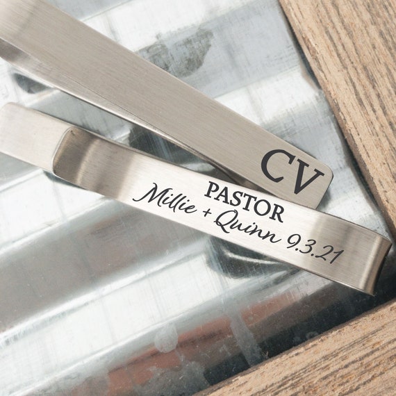 Personalized Pastor Gift Pastor Tie Clip Pastor Tie Bar Gift | Etsy
