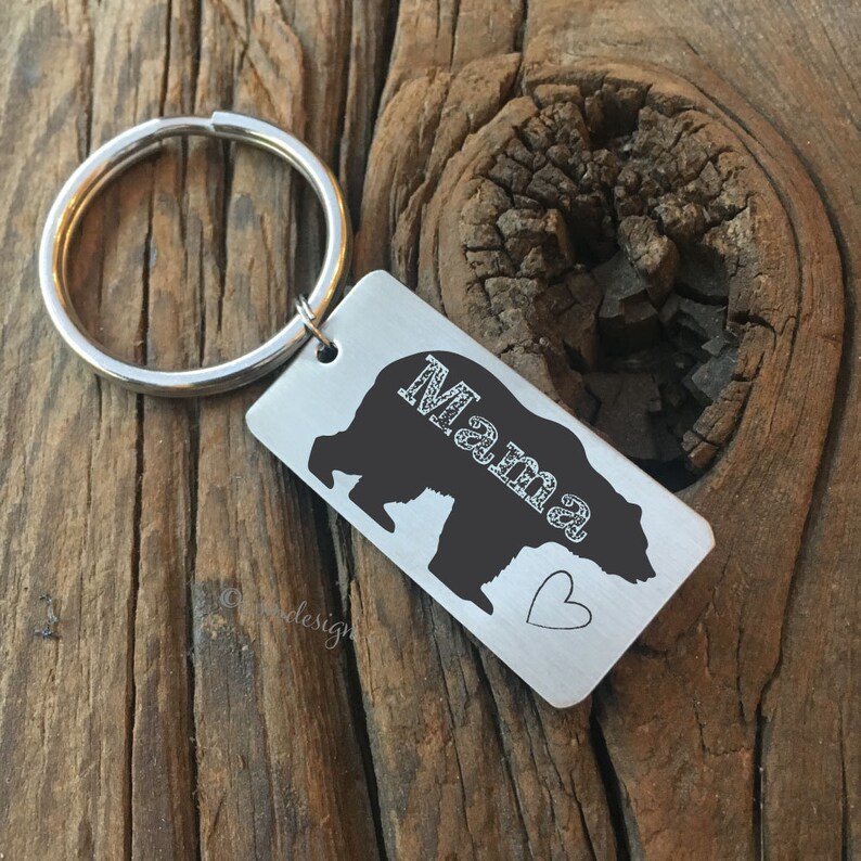 Mama Bear Keychain Mama Keychain Gift for Mama Bear Gift Idea | Etsy