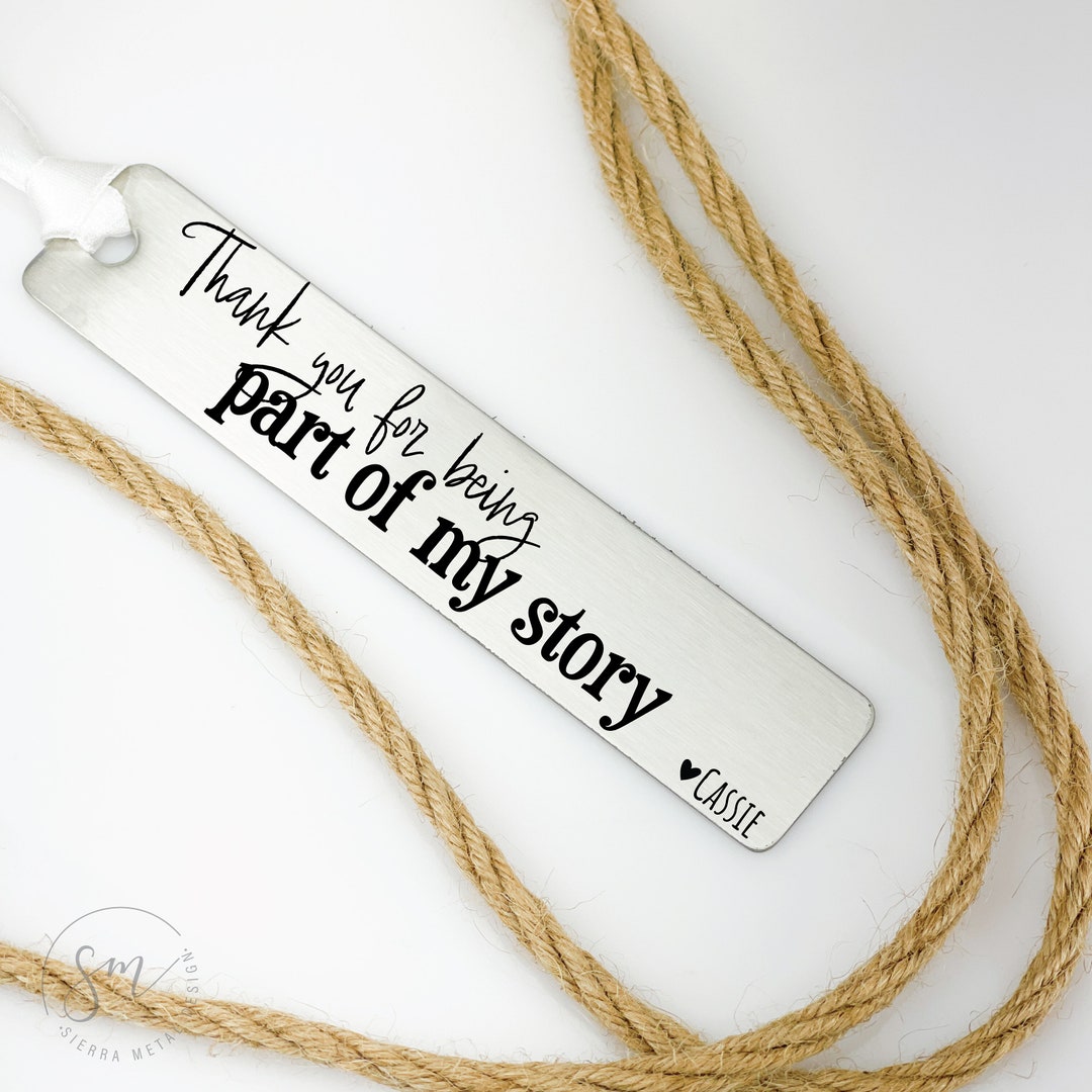 My Story Bookmark Thank You Being Part Love Gift Idea for - Etsy