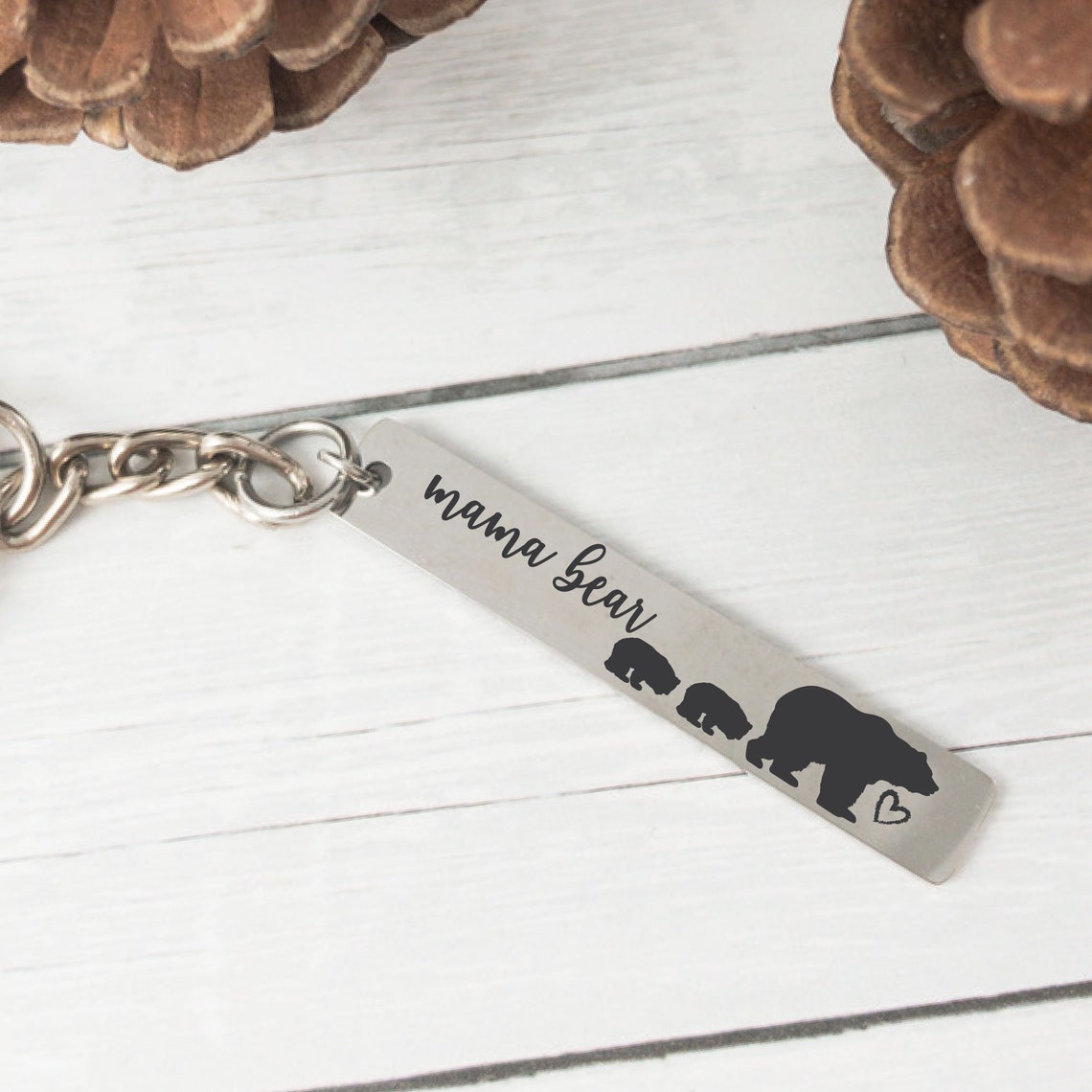 Mama Bear Keychain Mama Keychain Gift for Mama Bear Gift Idea | Etsy