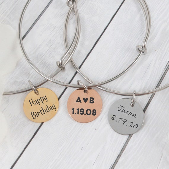 Custom Bangle Personalized Bangle Custom Jewelry Custom for - Etsy