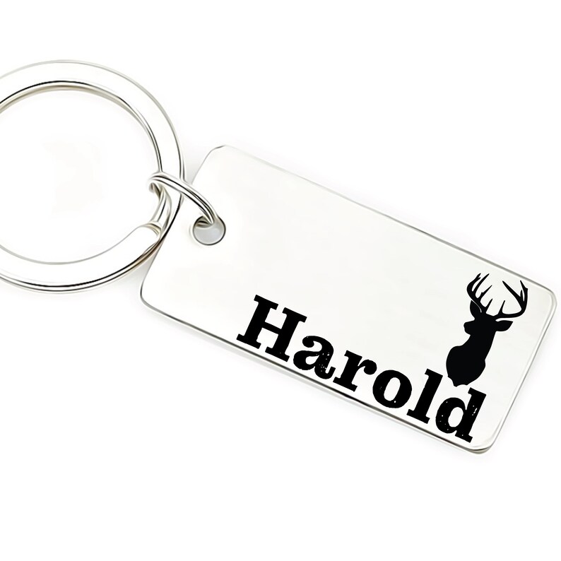 Personalized Antlers Keychain Hunting Keychain Deer Keychain - Etsy