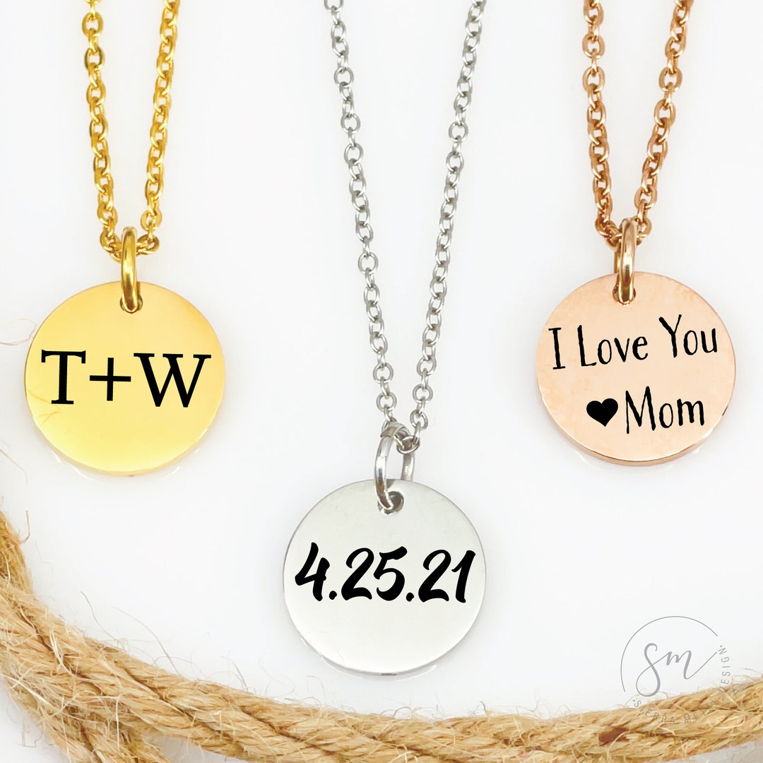 Custom Coin Necklace Custom Coin Jewelry Personalized Name - Etsy