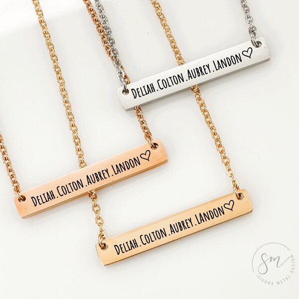 Kids Name Necklace - Etsy