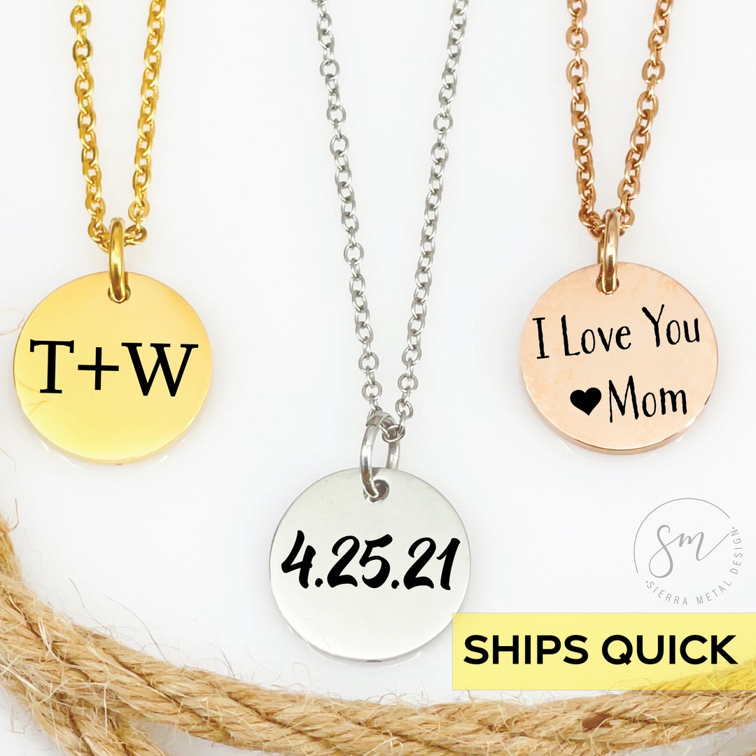 Custom Coin Necklace Custom Coin Jewelry Personalized Name - Etsy