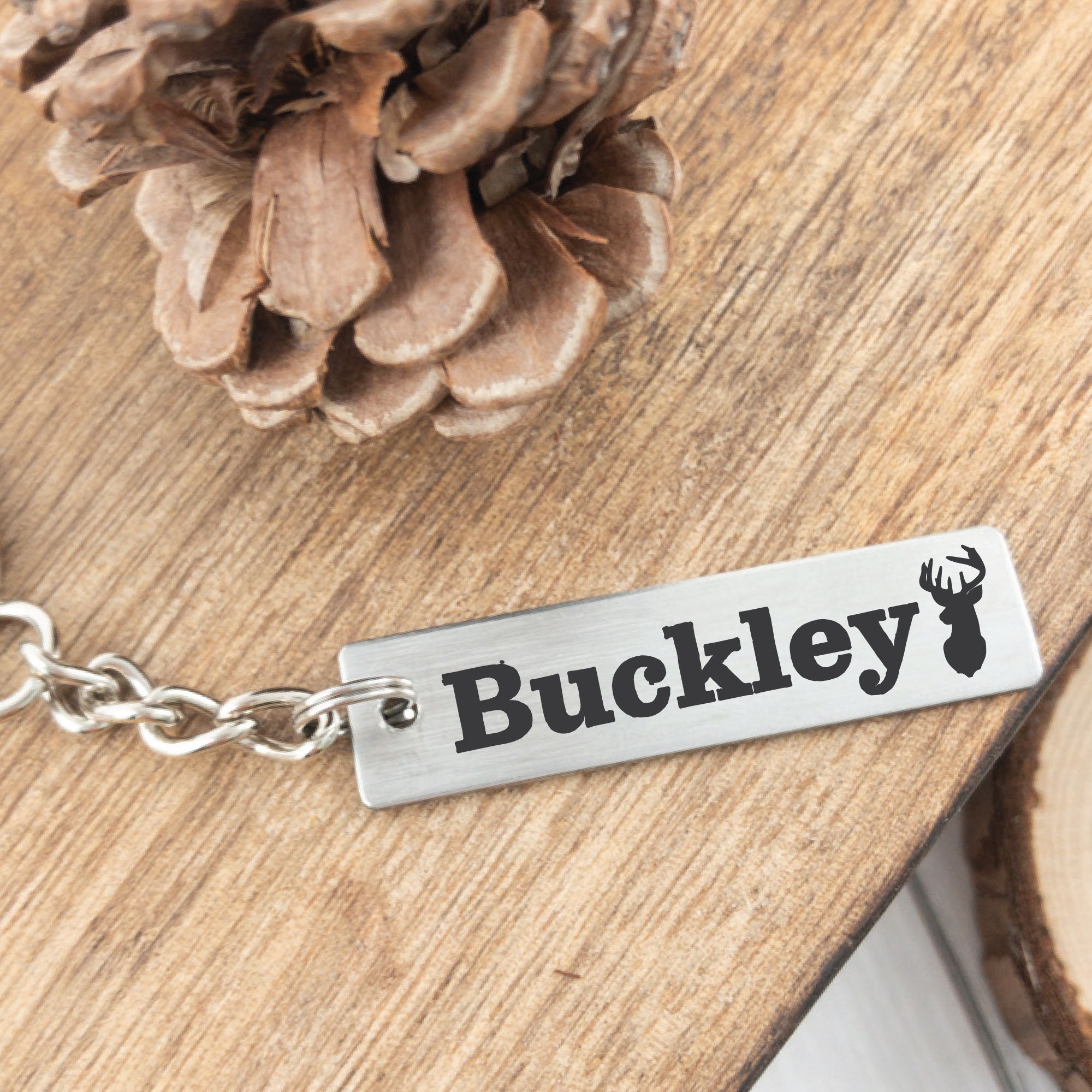 Personalized Antlers Keychain Hunting Keychain Deer Keychain | Etsy