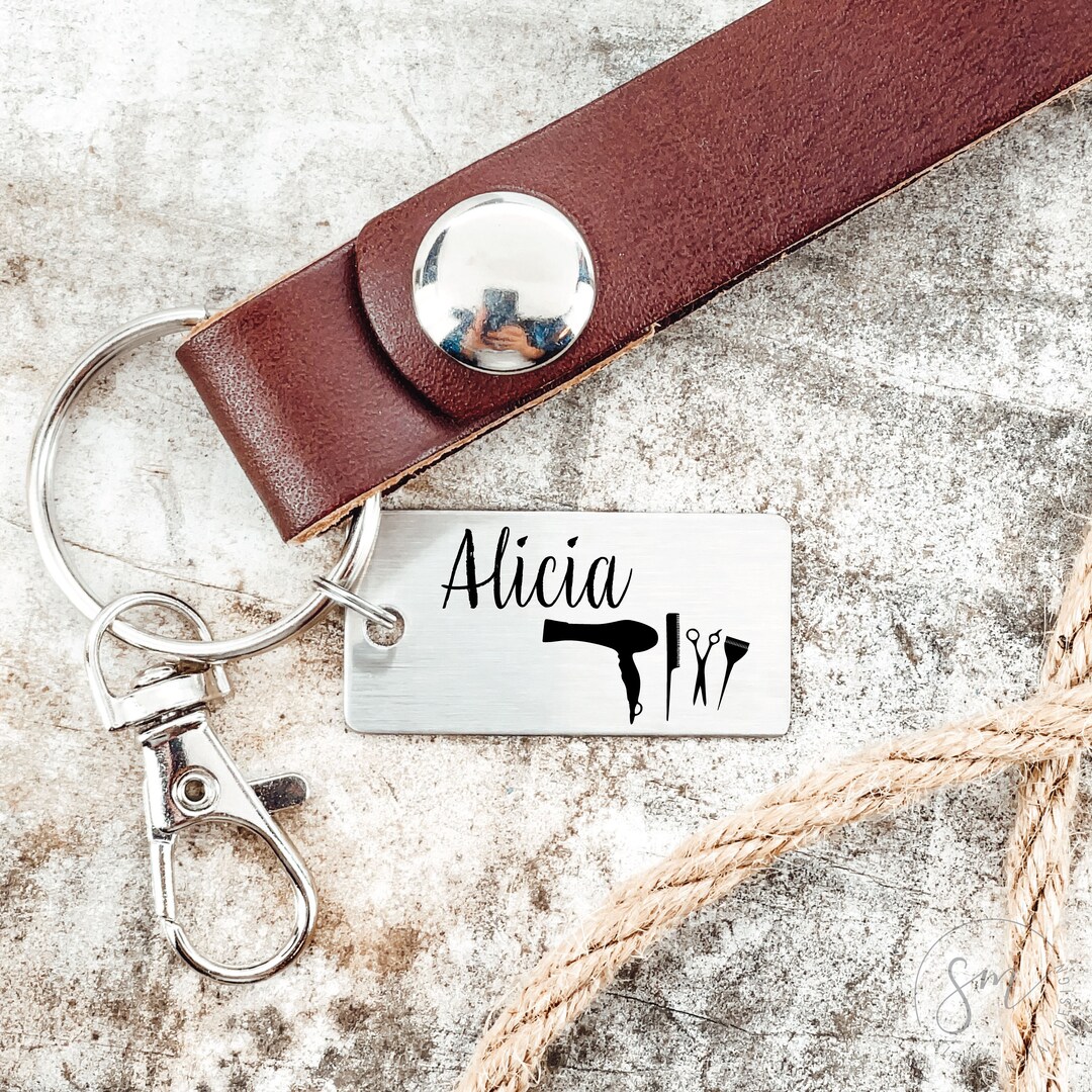 Personalized Hairdresser Gift Hair Stylist Keychain Hair - Etsy