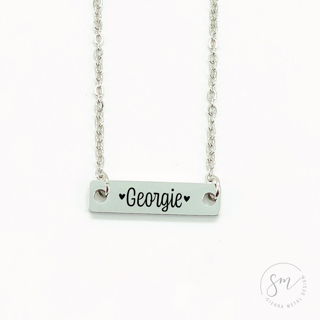 Girl Name Necklace Personalized Initial Necklace Little Girl Jewelry ...