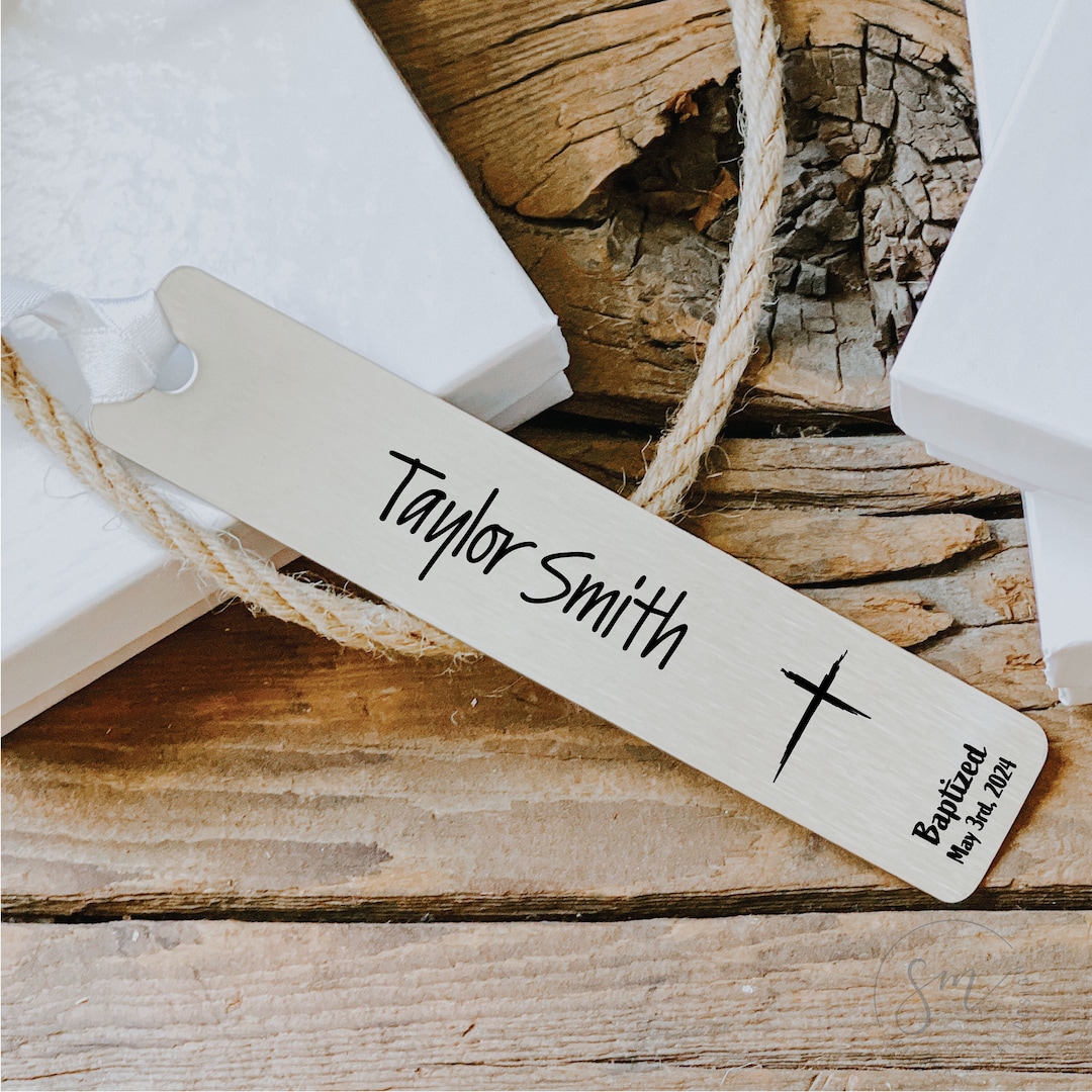 Personalized Baptism Bookmark Gift Idea for Friend Sister Bookmark ...