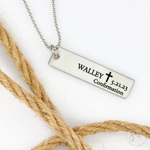 Personalized Boys Confirmation Necklace for Boy Confirmation Necklace ...