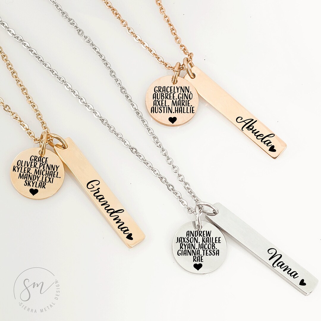 Personalized Grandma Necklace Gift for Grandma Necklace Gift Grandma ...