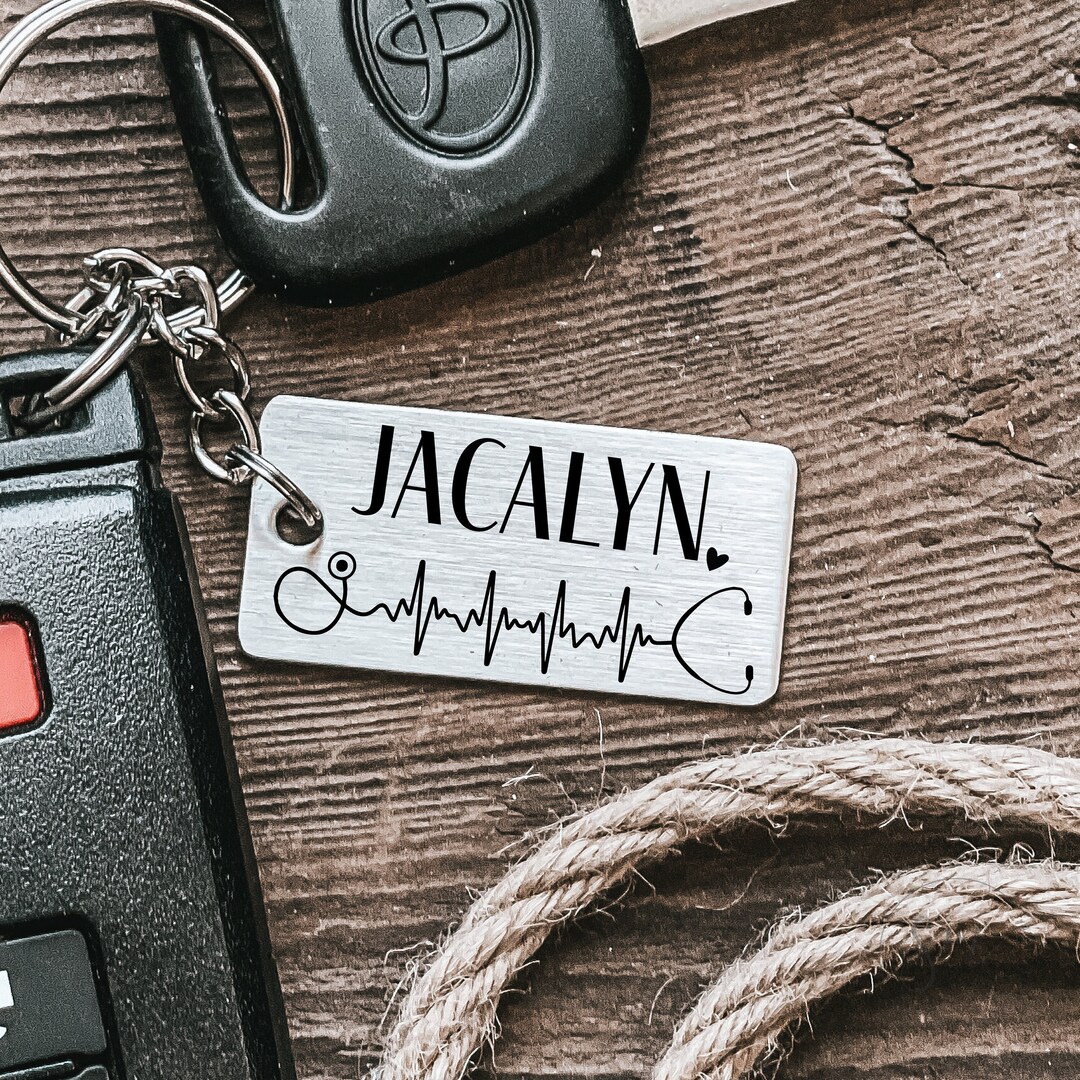 Personalized Nurse Gift Registered Nurse Keychain Nurse Personalized ...