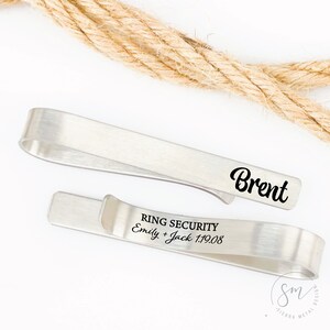 Ring Security Tie Clip Personalized Ring Security Tie Bar - Etsy
