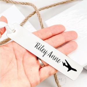 Personalized Airplane Bookmark Gift for Her Traveler Bookmark for ...