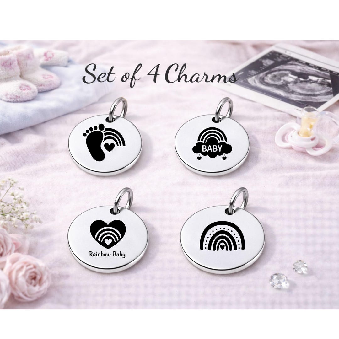 Rainbow Baby Charm – Stainless Steel Pregnancy and Baby Keepsake Charm ...