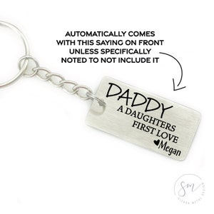 Gift for Dad From Daughter Daddy Keychain A Daughters First Love ...
