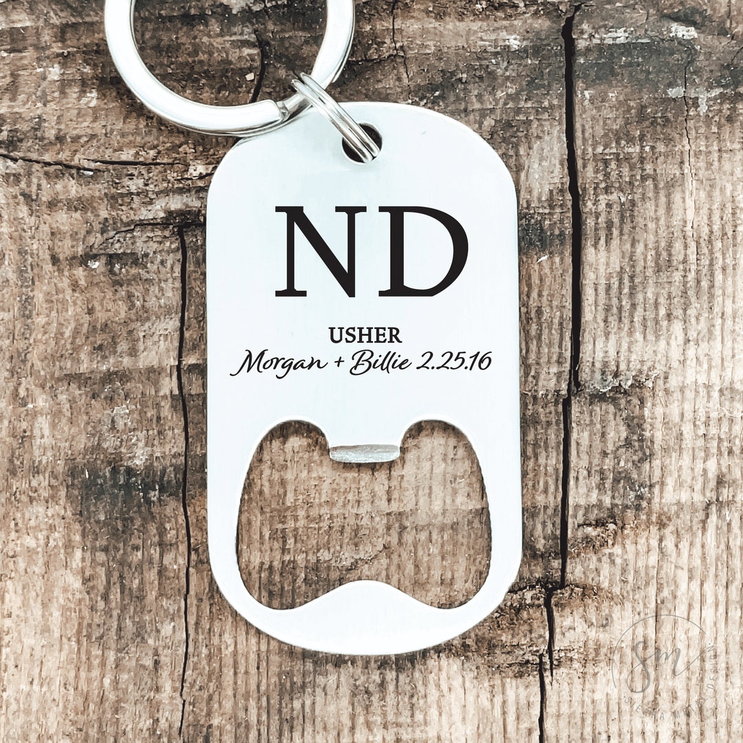 Gift Personalized Usher Gift Bottle Opener Keychain Gift Idea for Usher ...