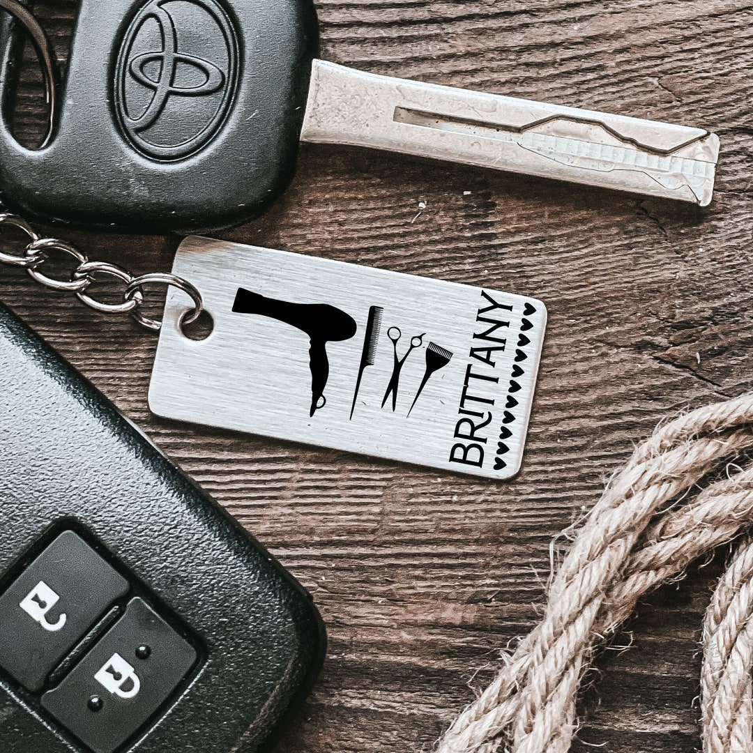 Personalized Hairdresser Gift Hair Stylist Keychain Hair Stylist ...