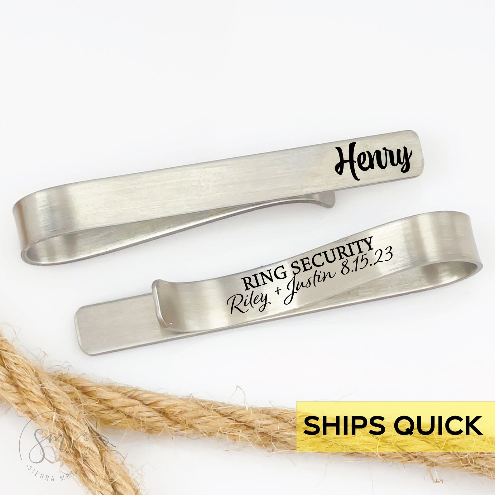 Ring Security Tie Clip Personalized Ring Security Tie Bar - Etsy