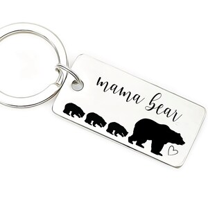 Mama Bear Keychain Mama Keychain Gift for Mama Bear Gift Idea - Etsy