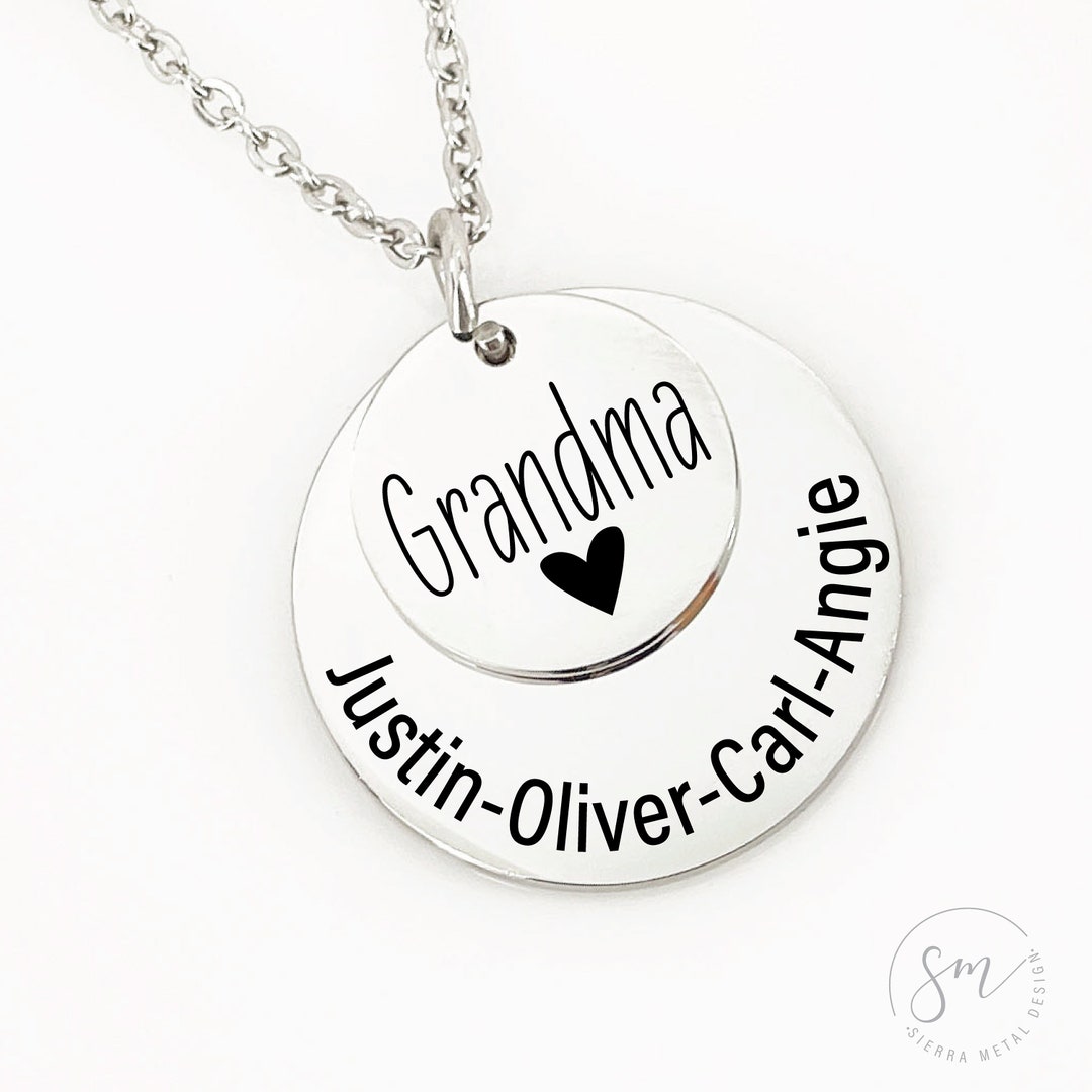 Personalized Grandma Gift Idea Jewelry Grandma Necklace Mother's Day ...