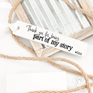 My Story Bookmark Thank You Being Part Love Gift Idea for Bookmark ...