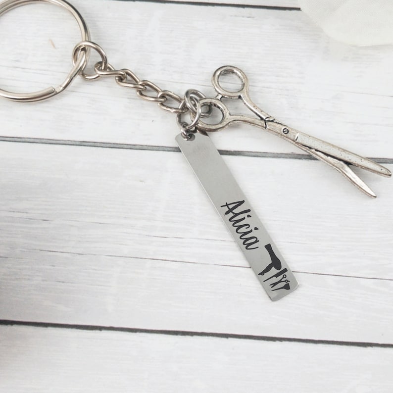 Personalized Hairdresser Gift Hair Stylist Keychain Hair | Etsy