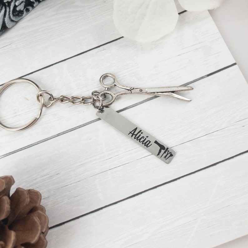 Personalized Hairdresser Gift Hair Stylist Keychain Hair | Etsy