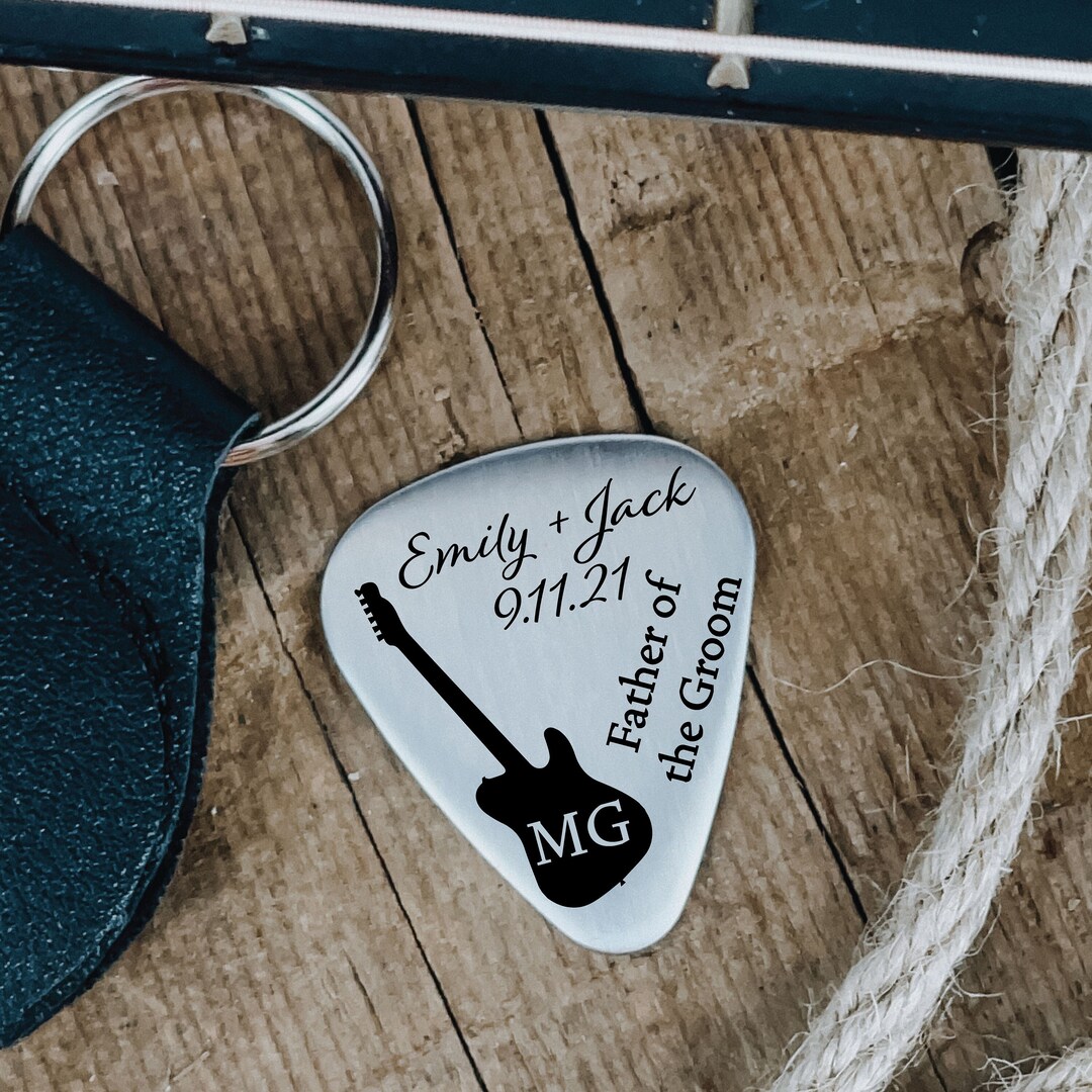 Personalized Father of the Groom Guitar Pick Gift Wedding Gift for ...