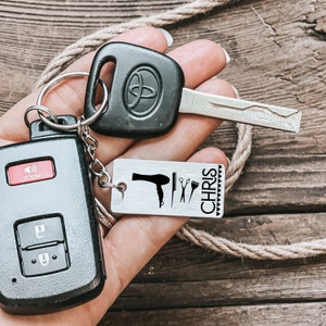 Personalized Hairdresser Gift Hair Stylist Keychain Hair Stylist ...