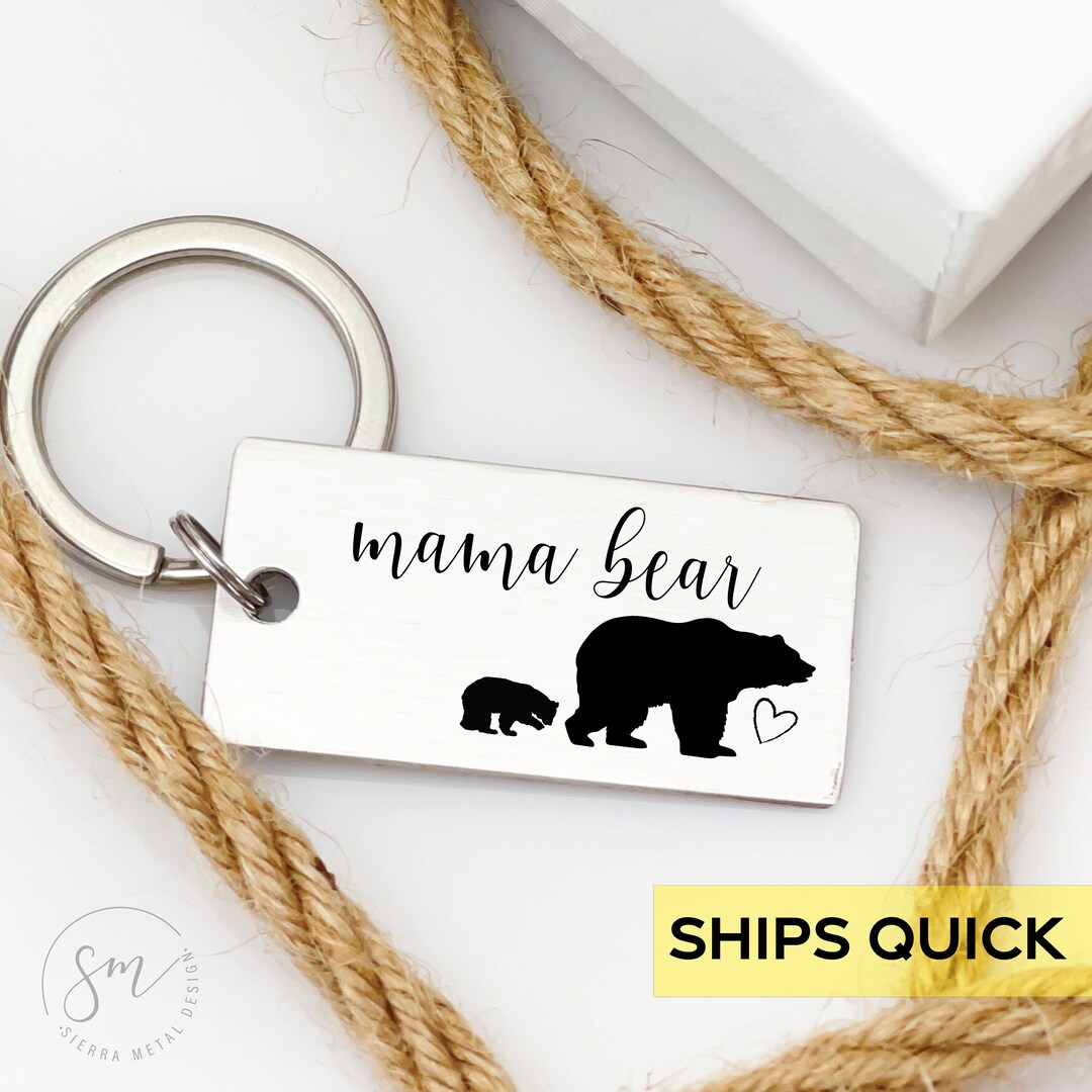 Mama Bear Keychain Mama Keychain Gift for Mama Bear Gift Idea - Etsy
