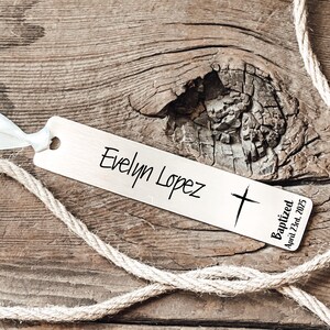 Personalized Baptism Bookmark Gift Idea for Friend Sister Bookmark ...