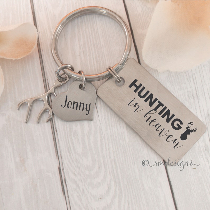 Hunting In Heaven Remembrance Keychain Gift For Remembering | Etsy