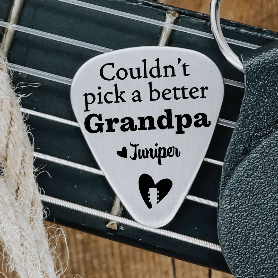 Grandpa Gift for Fathers Day Gpa Couldnt Pick Guitar Pick Gift for Papa ...