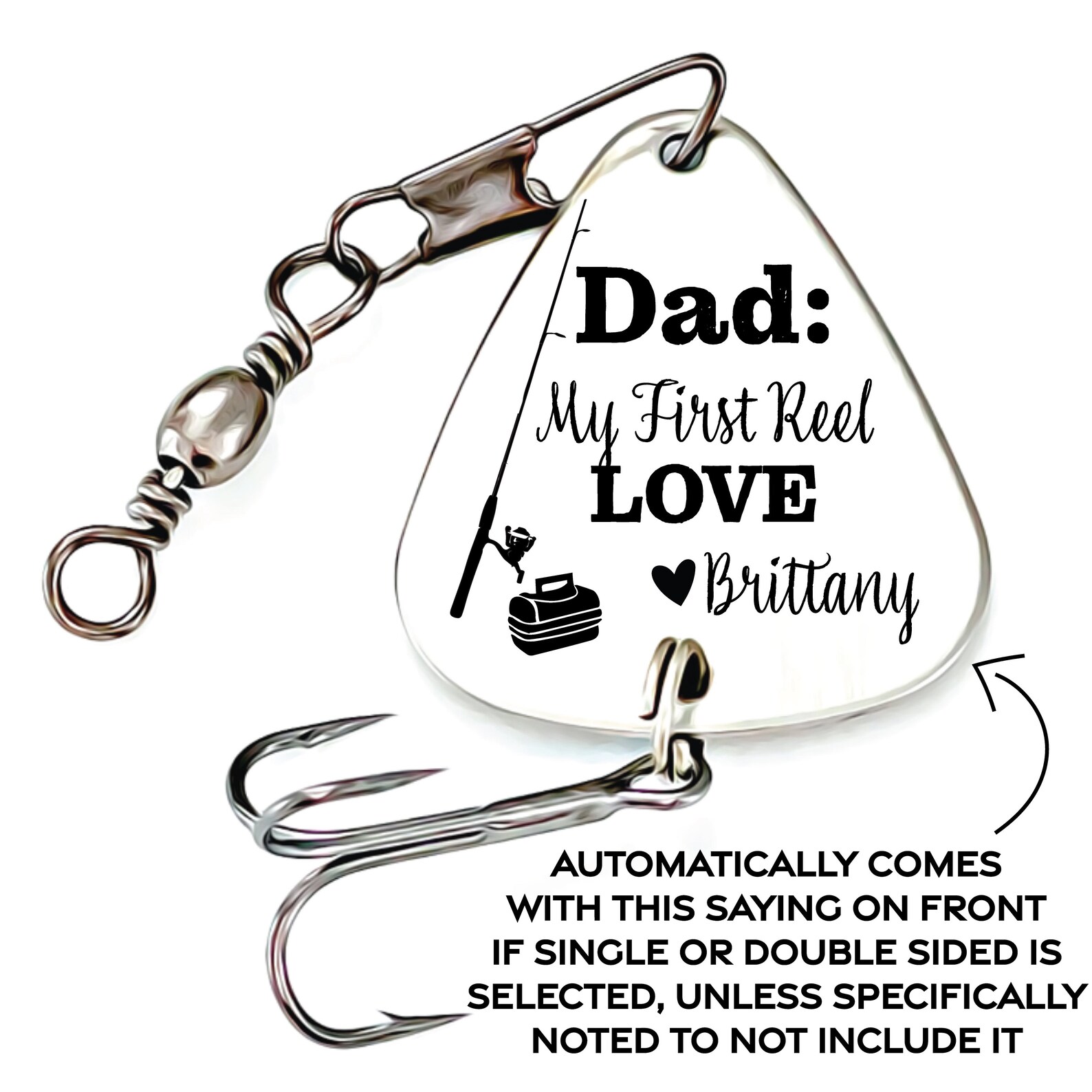 Personalized Dad Gift Dad Fishing Lure Dad My First Reel Love - Etsy